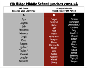 Bell Schedules – Elk Ridge Middle School